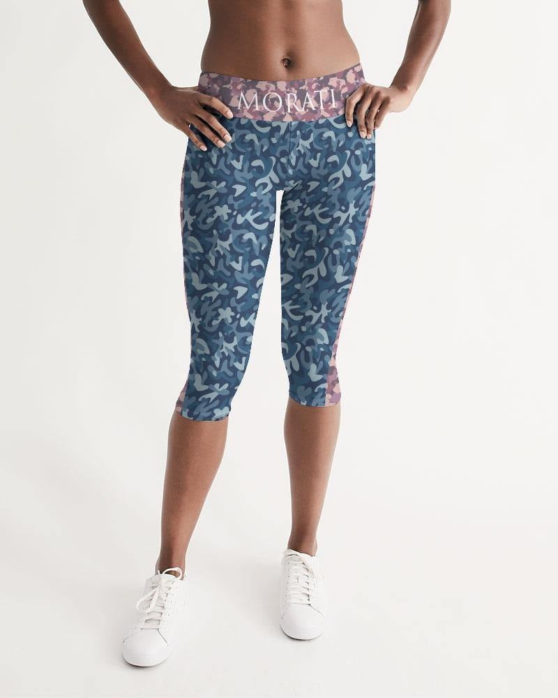 Camo Blue X Skull Women's Mid-Rise Capri - Walmart.com