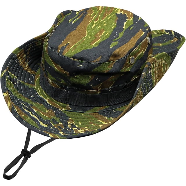 Camo Boonie Hat for Men Women, Military Tactical Wide Brim Bucket Hats ...
