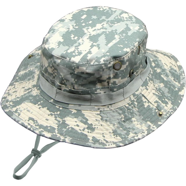 Camo Boonie Hat for Men Women, Military Tactical Wide Brim Bucket Hats ...