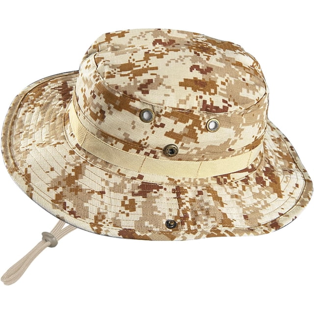 Camo Boonie Hat for Men Women, Military Tactical Wide Brim Bucket Hats ...