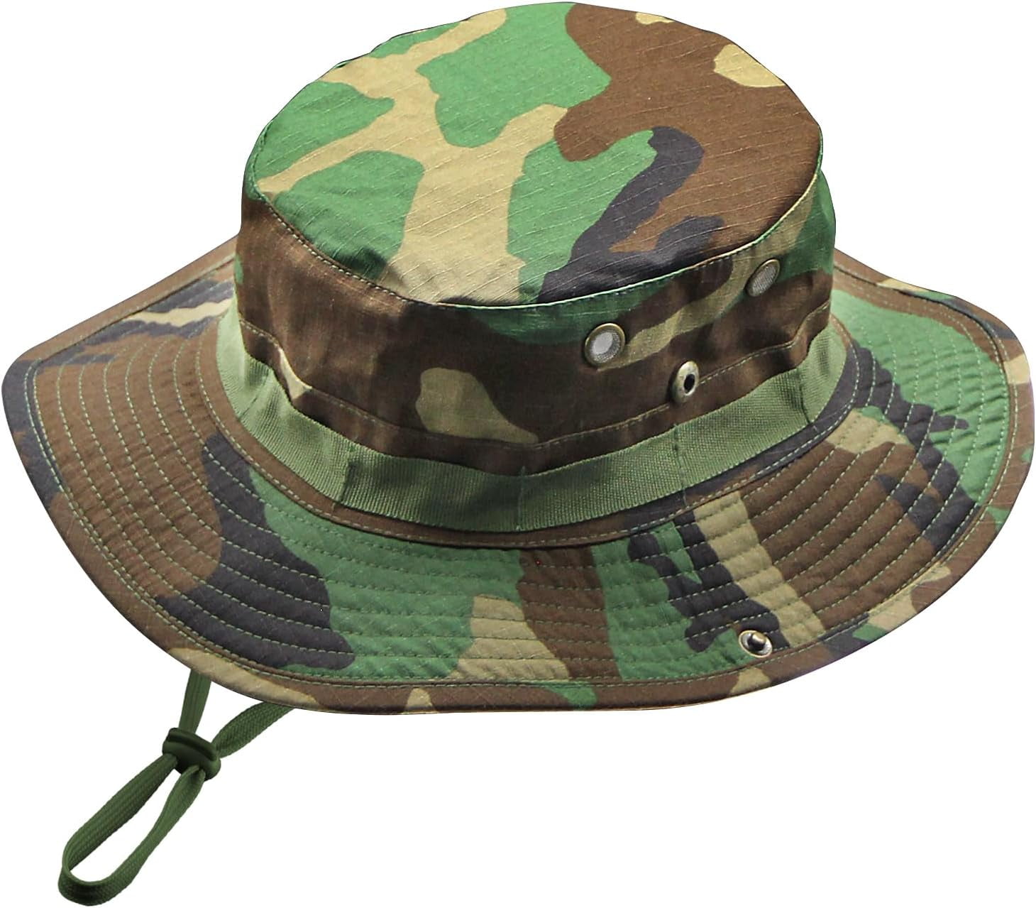 Camo Boonie Hat for Men Women, Military Tactical Wide Brim Bucket Hats ...