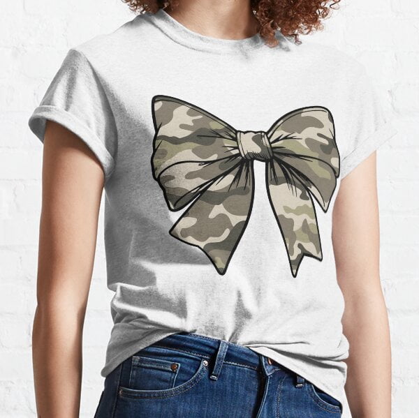 Camo, Camo Bow, Camo Coquette Bow Classic T-shirt - Walmart.com