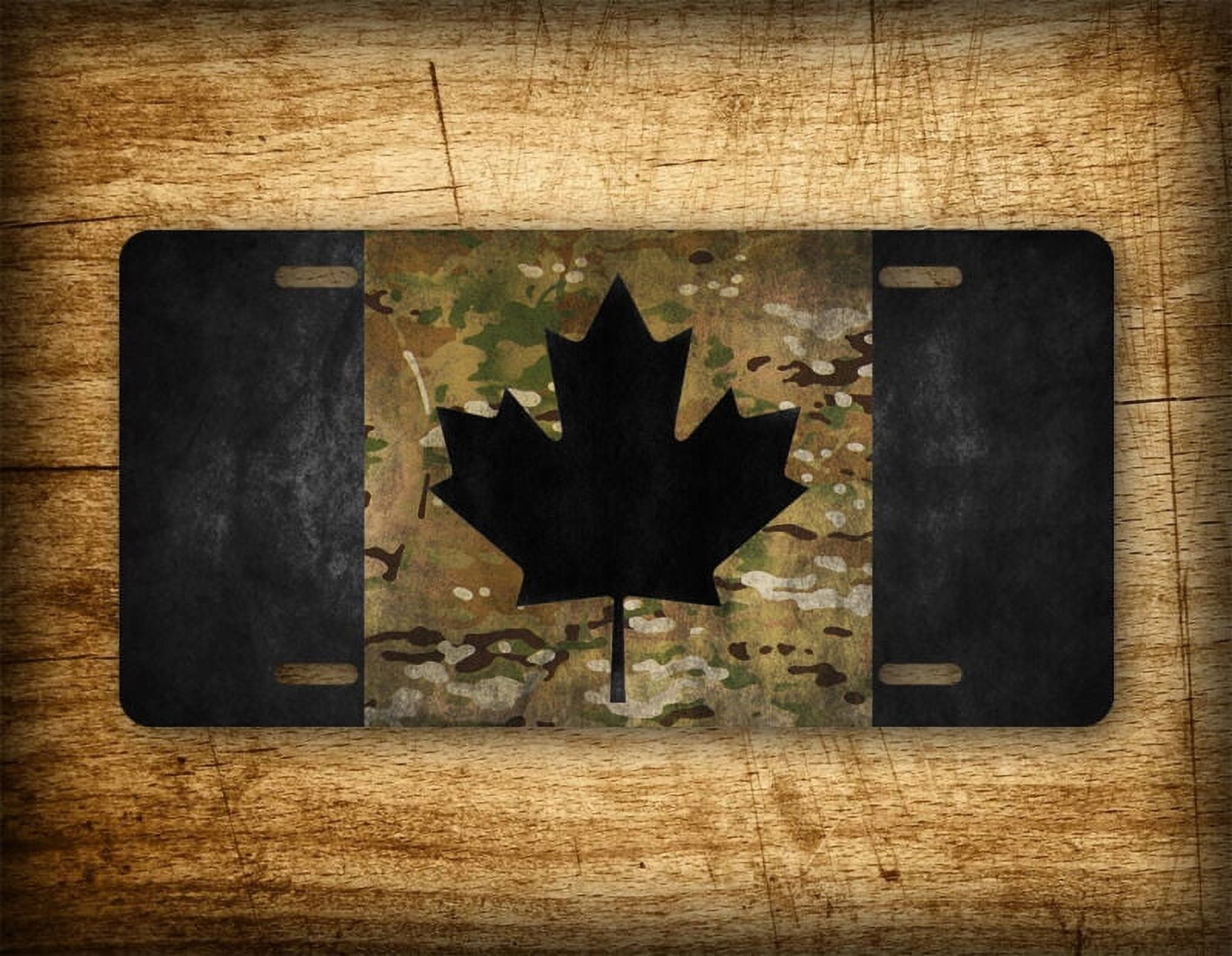 Camo Canada Flag License Plate Canadian Maple Leaf Auto Tag Camouflage ...