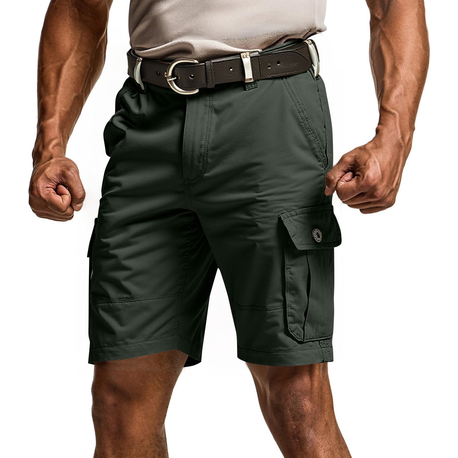 Camo Cargo Shorts for Men Cotton Casual Wild Outdoor Work Relaxed Fit ...