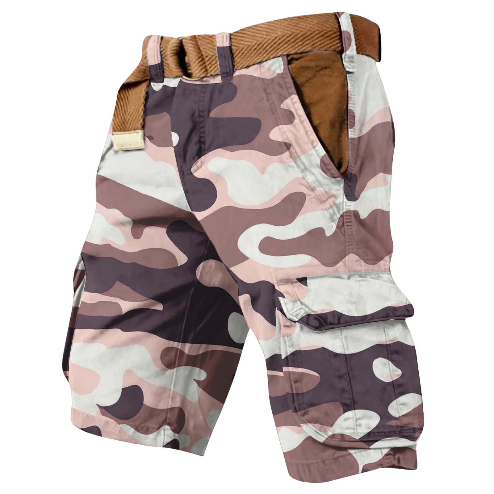 Camo Cargo Shorts for Men Loose Fit Stretchy Hiking Outdoor Workout ...