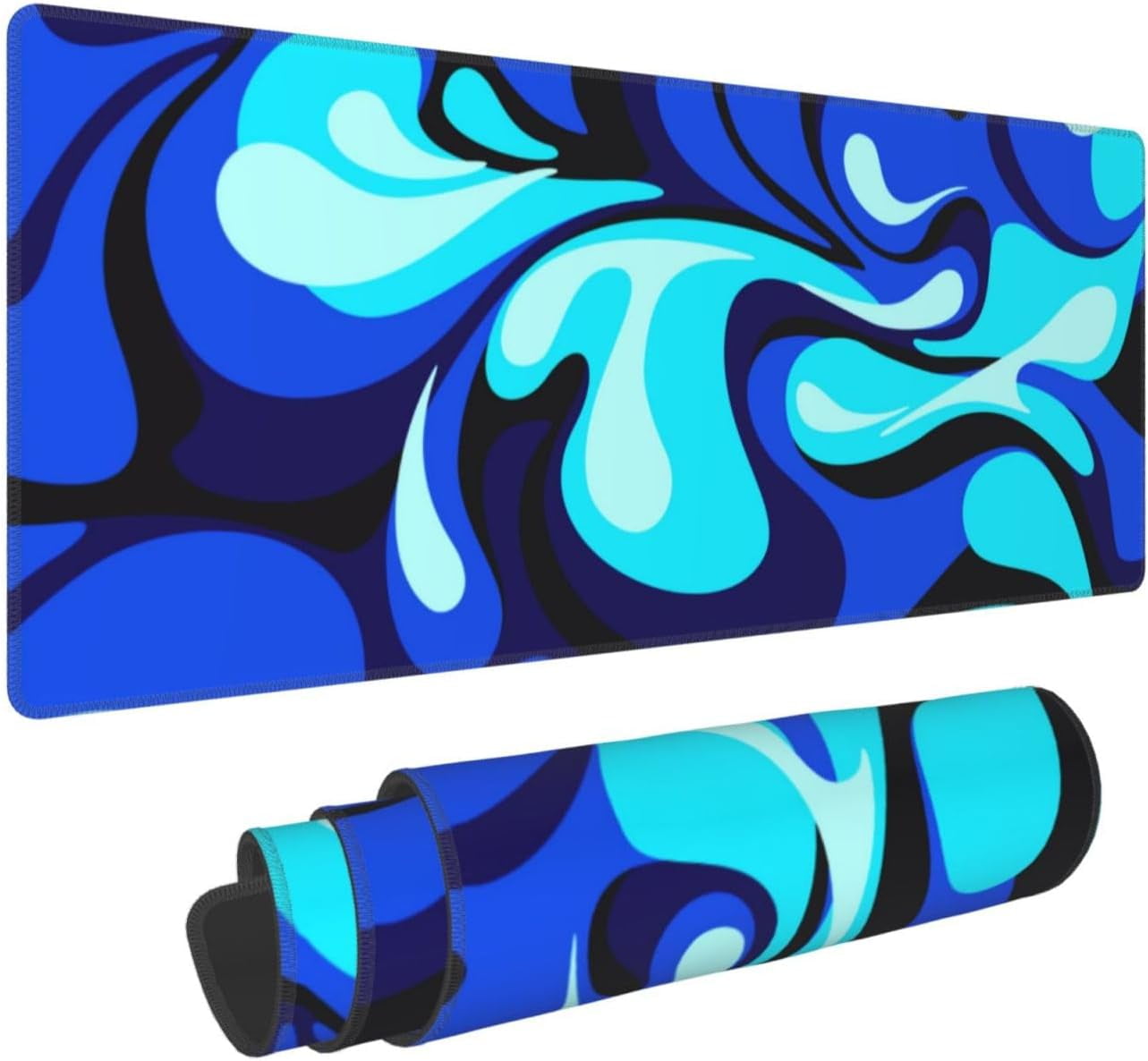 Camo Cool Liquid Large Gaming Mouse Pad, Abstract Fluid Extended ...