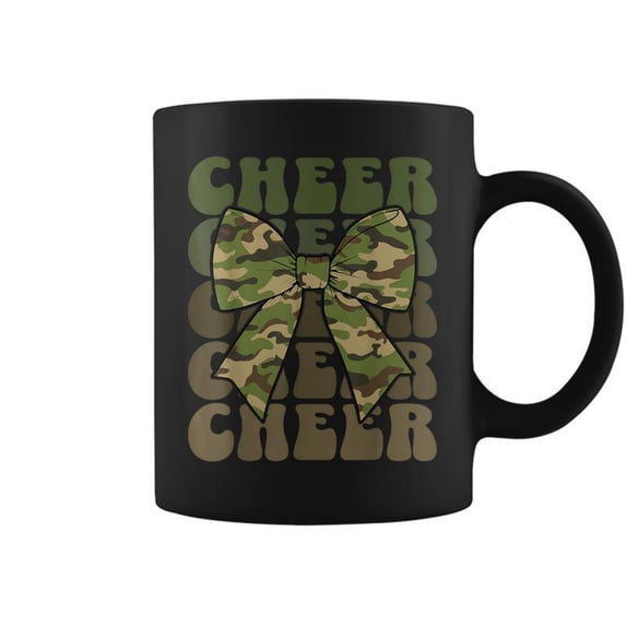 Camo Coquette Cheer Bow Sport Groovy Camouflage Cheerleader Coffee Mugs ...