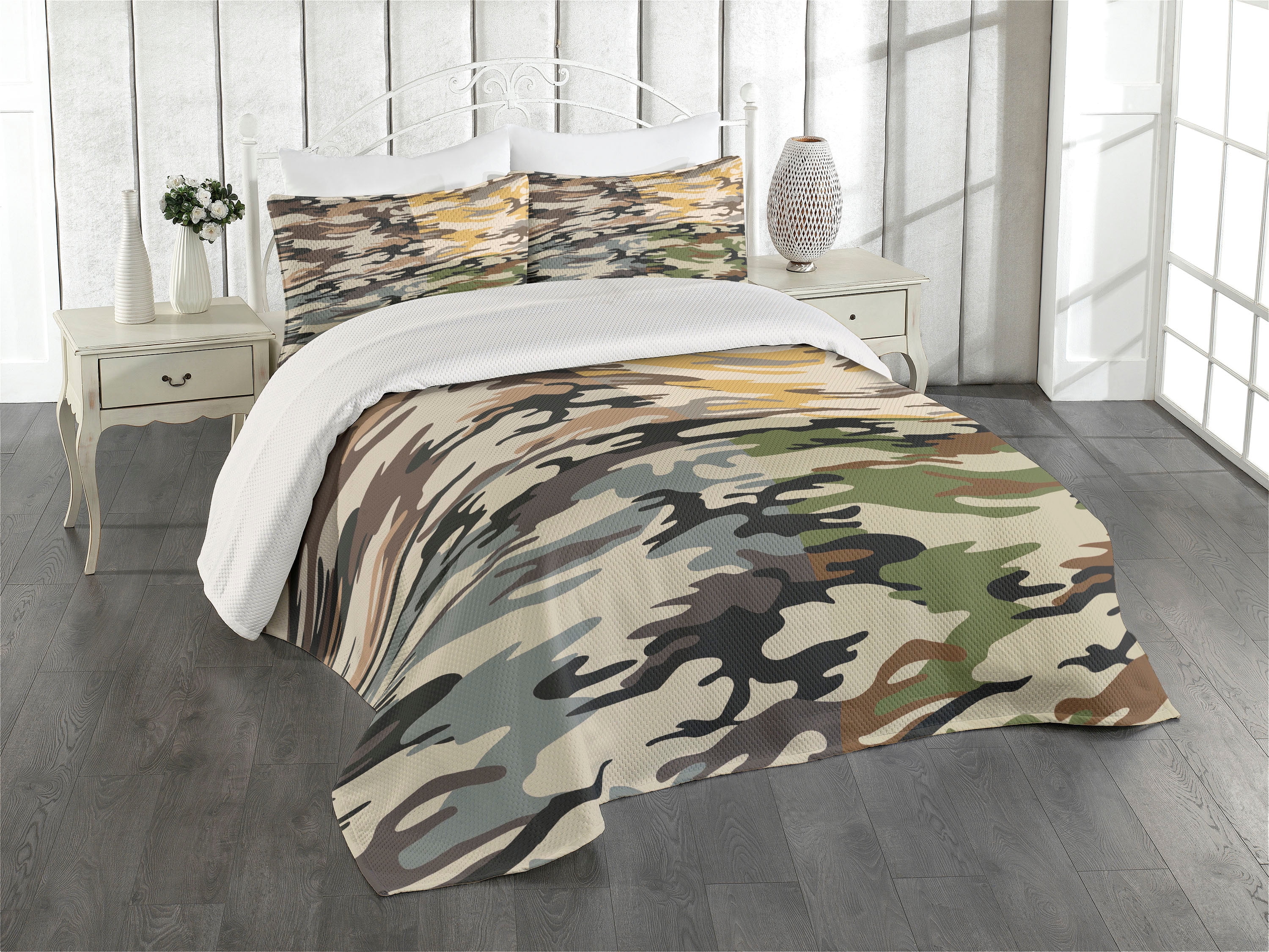 Camo Coverlet, Camouflage Patterns in Colorful Design Going Undercover ...