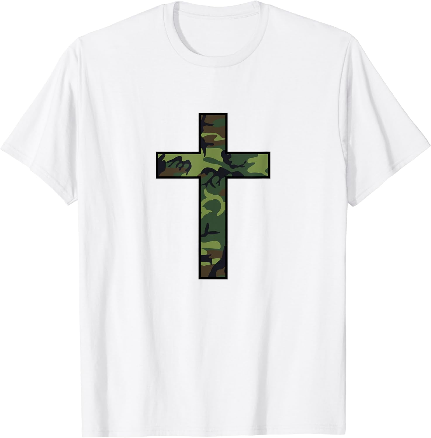 Camo Cross Christian T-Shirt - Walmart.com
