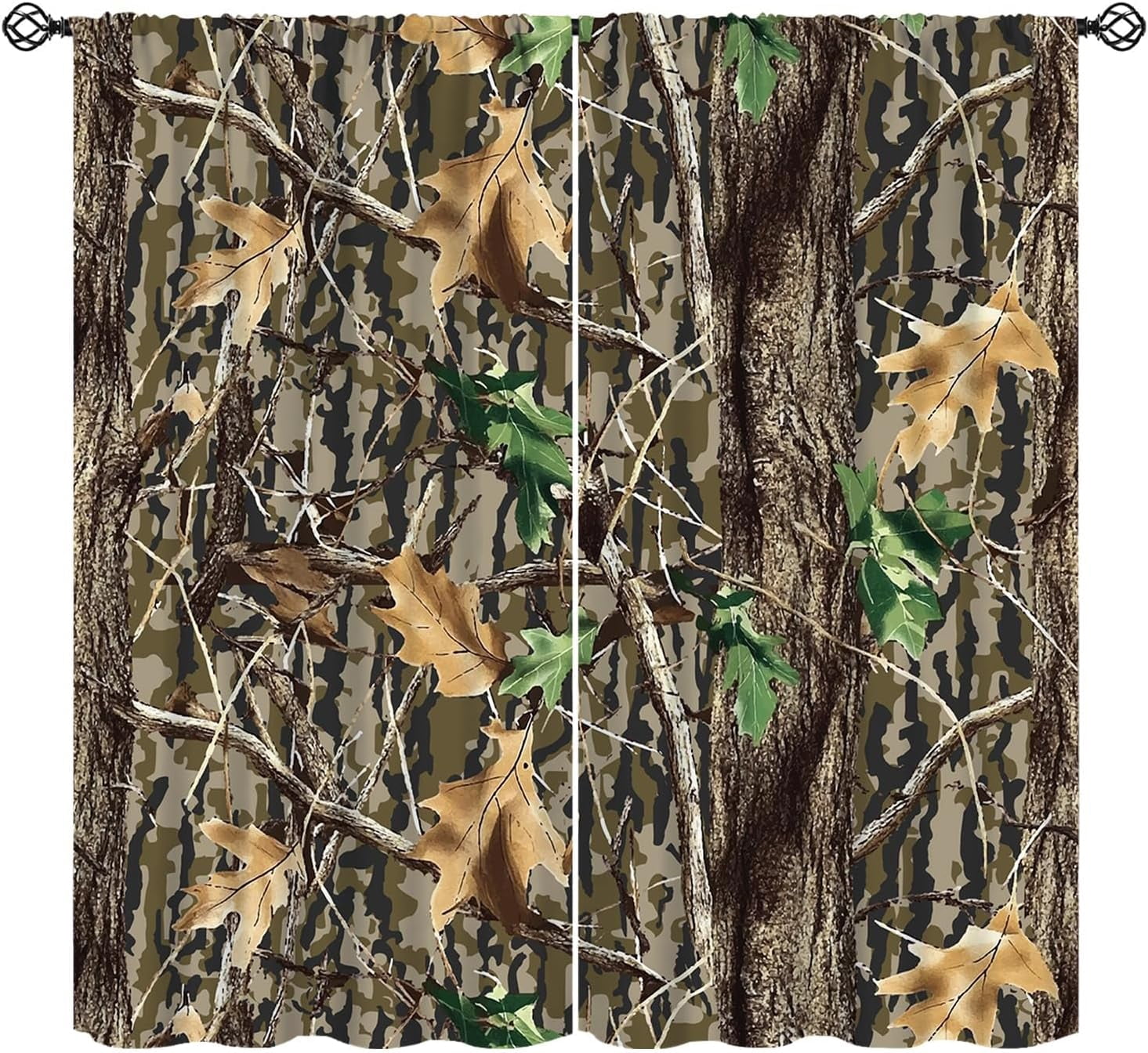 Camo Curtains, Hunting Mossy and Oak Tree Camouflage Military Patterns ...