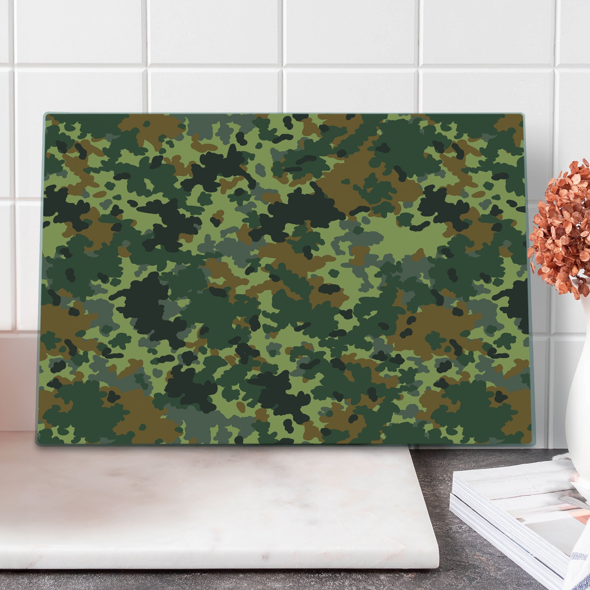 Camo Cutting Board, Classical Germany Camouflage Pattern Forest Jungle ...