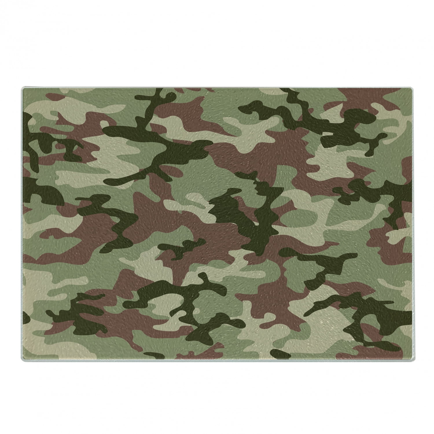 Camo Cutting Board, Illustrated Green Camouflage in Forest Colors ...