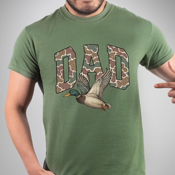 Camo Dad TShirtFathers Day TShirtFathers Day GiftCamo Flying Mallard ...