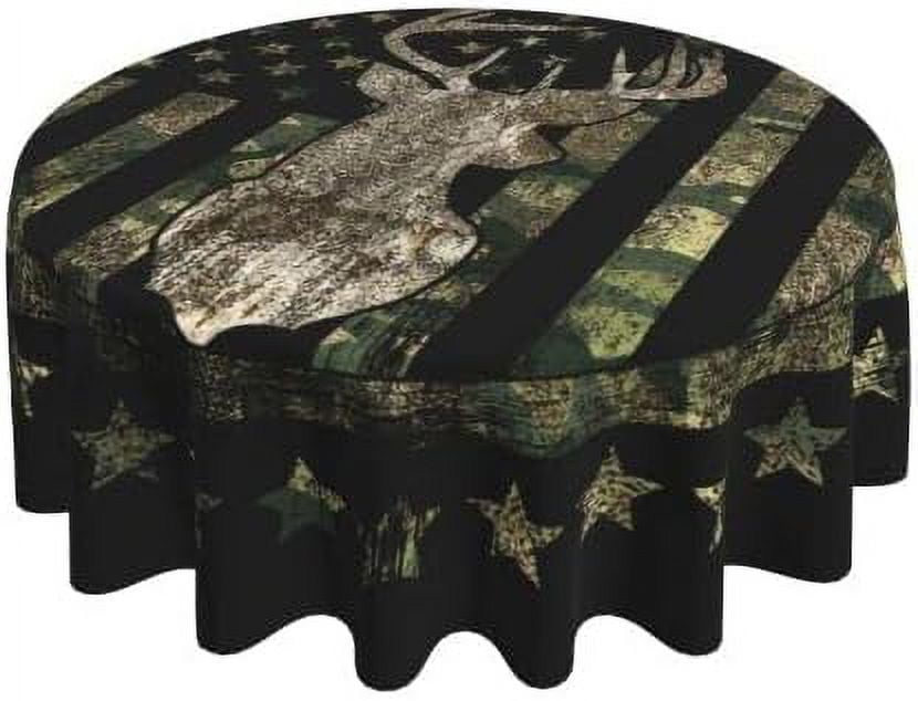 Camo Deer American Flag Camouflage Patriotic Veteran Waterproof Picnic ...