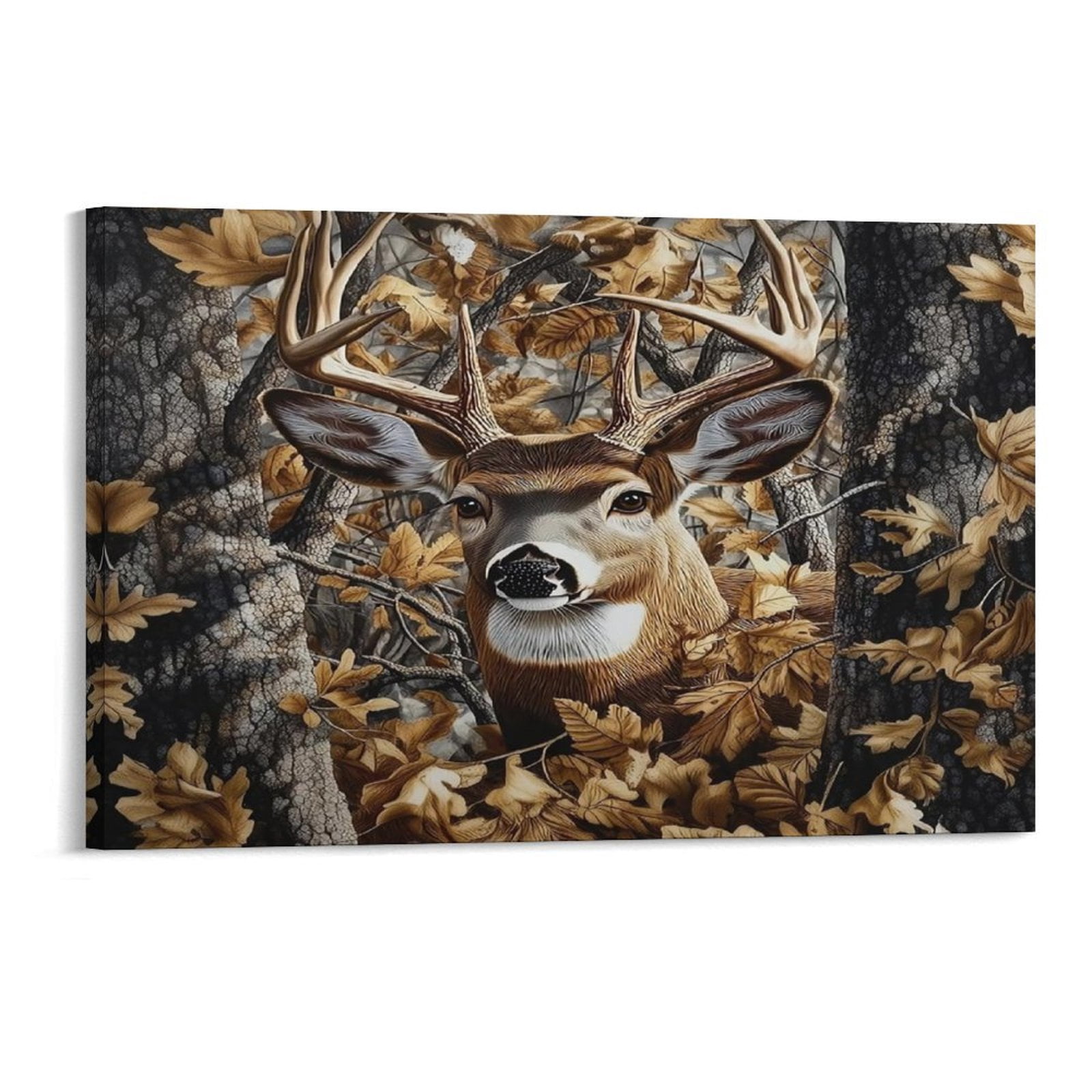 Camo Deer Western Camouflage Deer Hunting Canvas Prints Wall Art，Winter ...