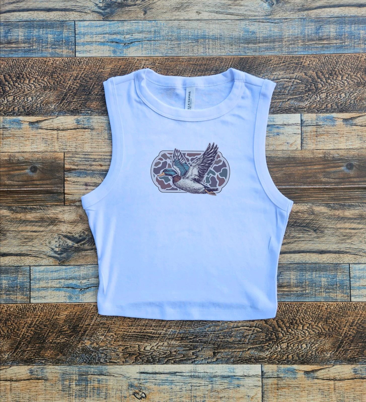 Camo Duck Baby Tee, Hunter print Crop, Army Camo y2k tee, Duck girls ...