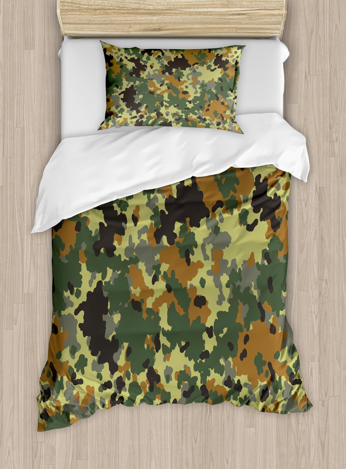 Camo Duvet Cover Set, Classical Germany Camouflage Pattern Forest ...