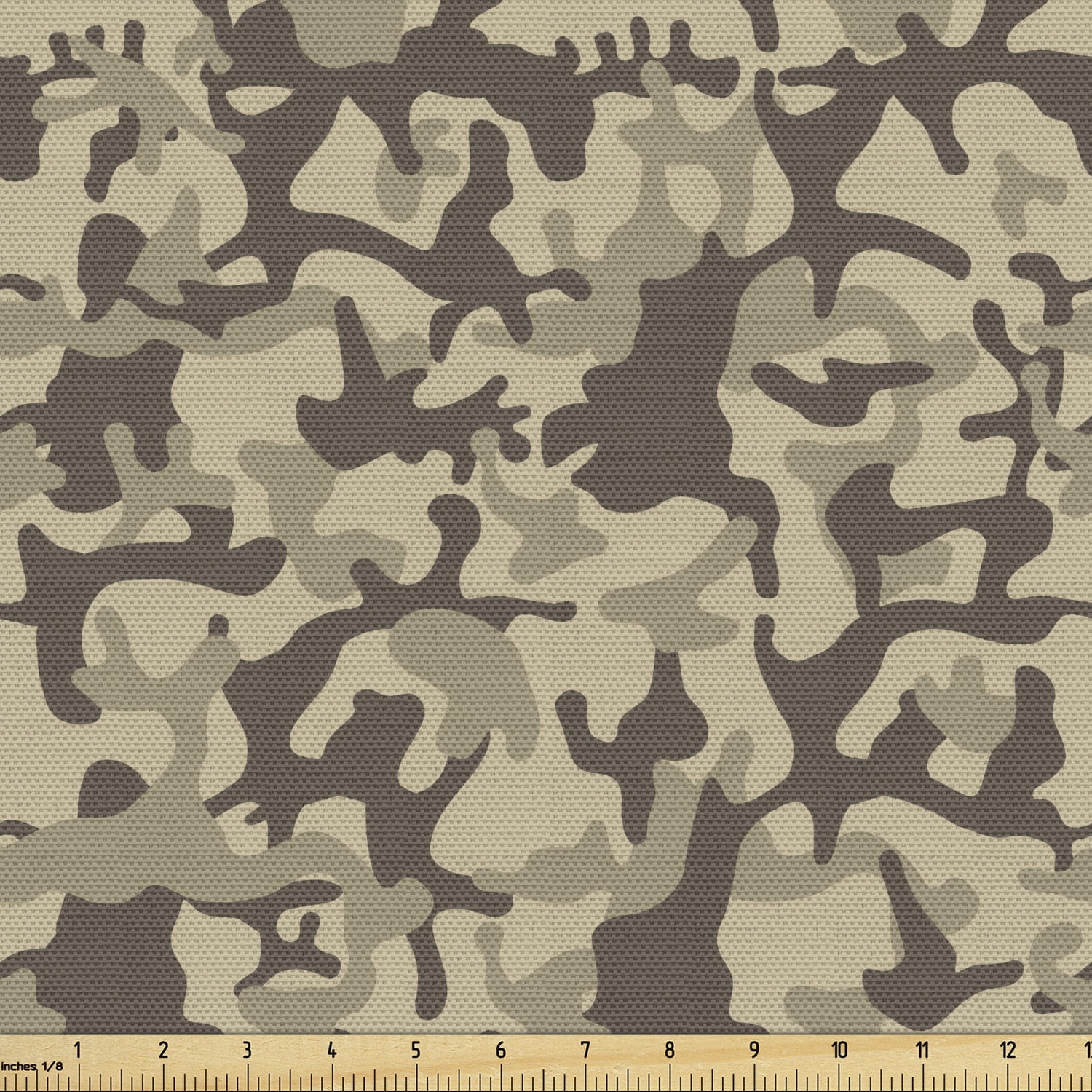Ambesonne Camo Fabric by the Yard Upholstery, Camouflage Repeat, 5 ...