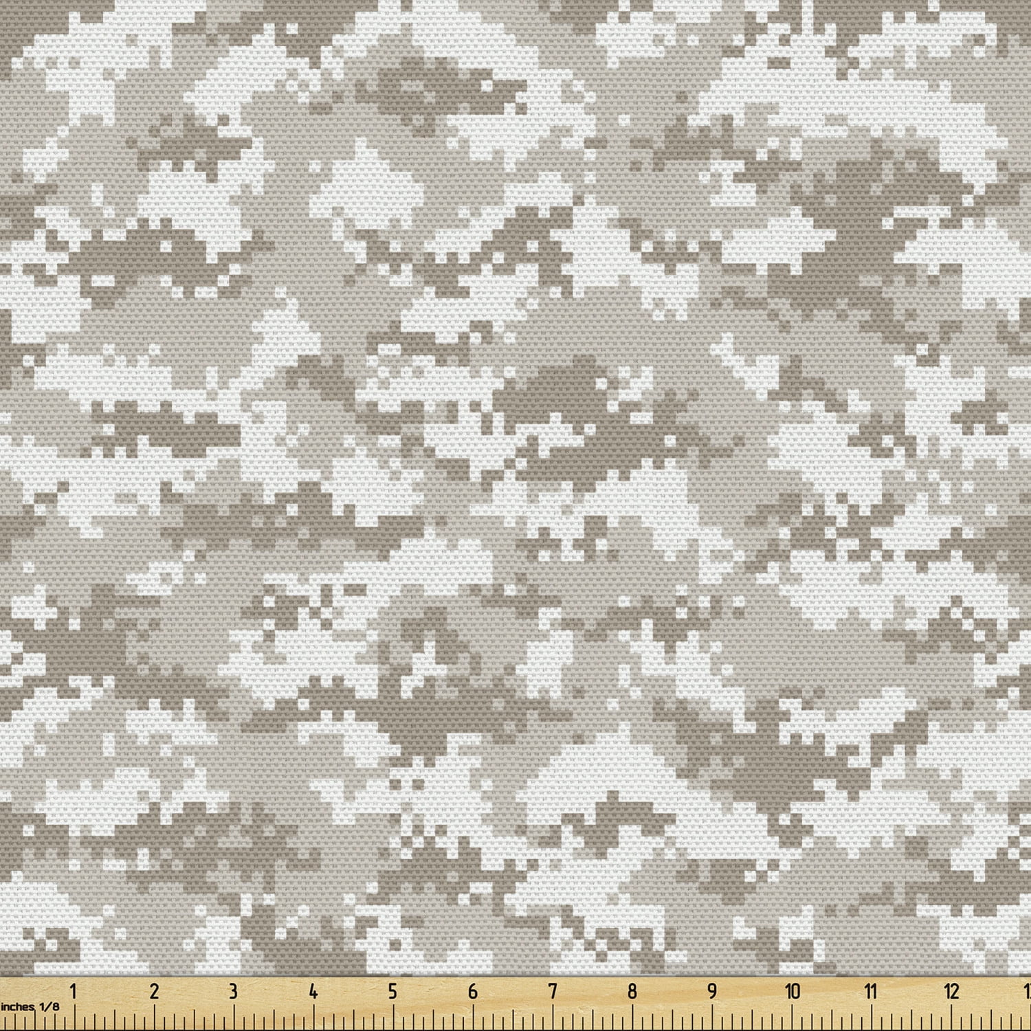 Ambesonne Camo Fabric by the Yard Upholstery, Neutral Tones Abstract, 5 ...