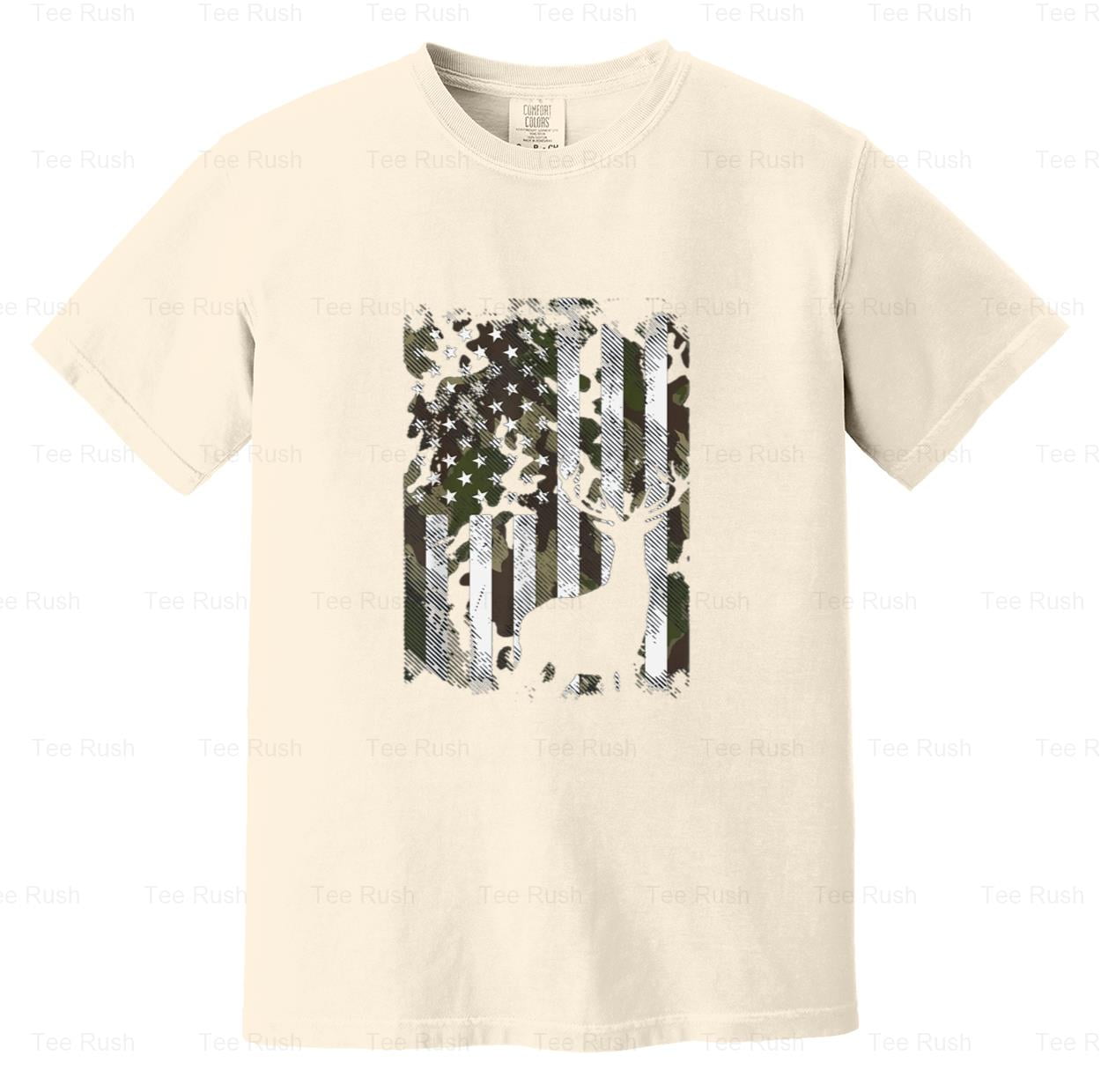 Camo Flag Deer Elk Buck Funny Camouflage Hunting Hunter Outdoors Gift ...