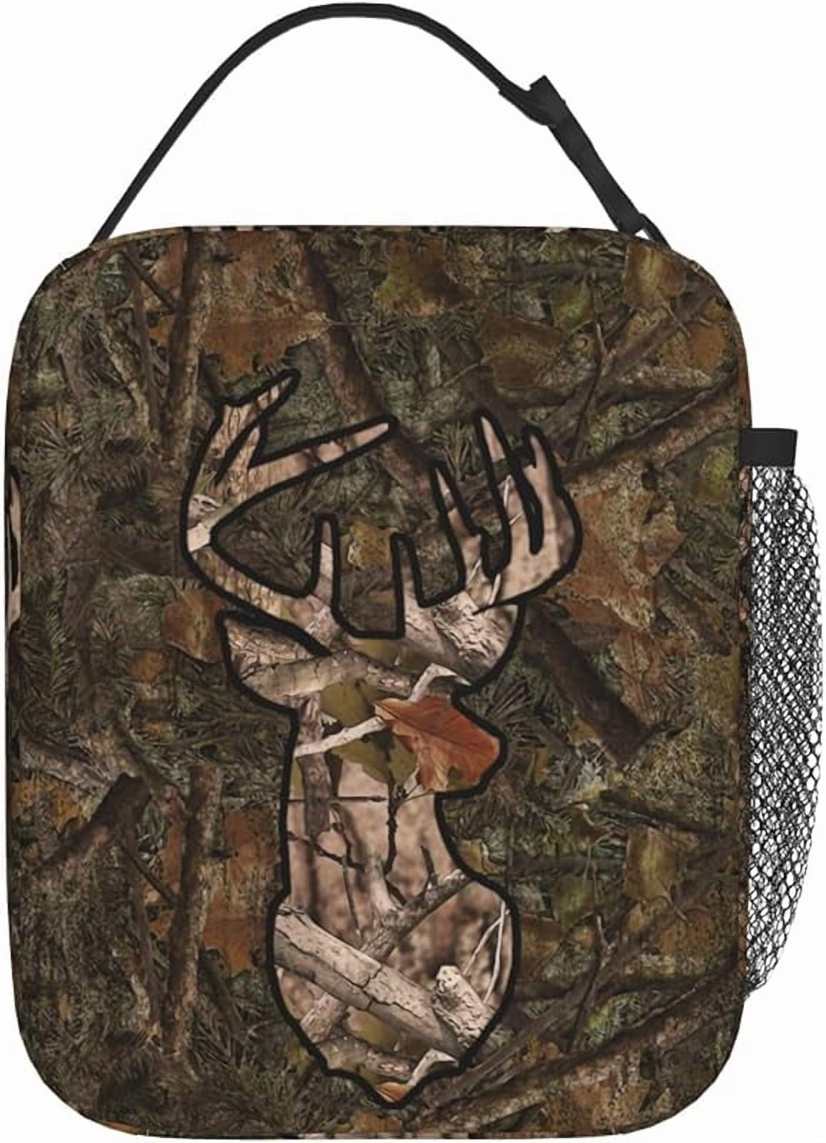 Camo Forest Camouflage Deer Insulated Lunch Box for Women Men, Portable ...