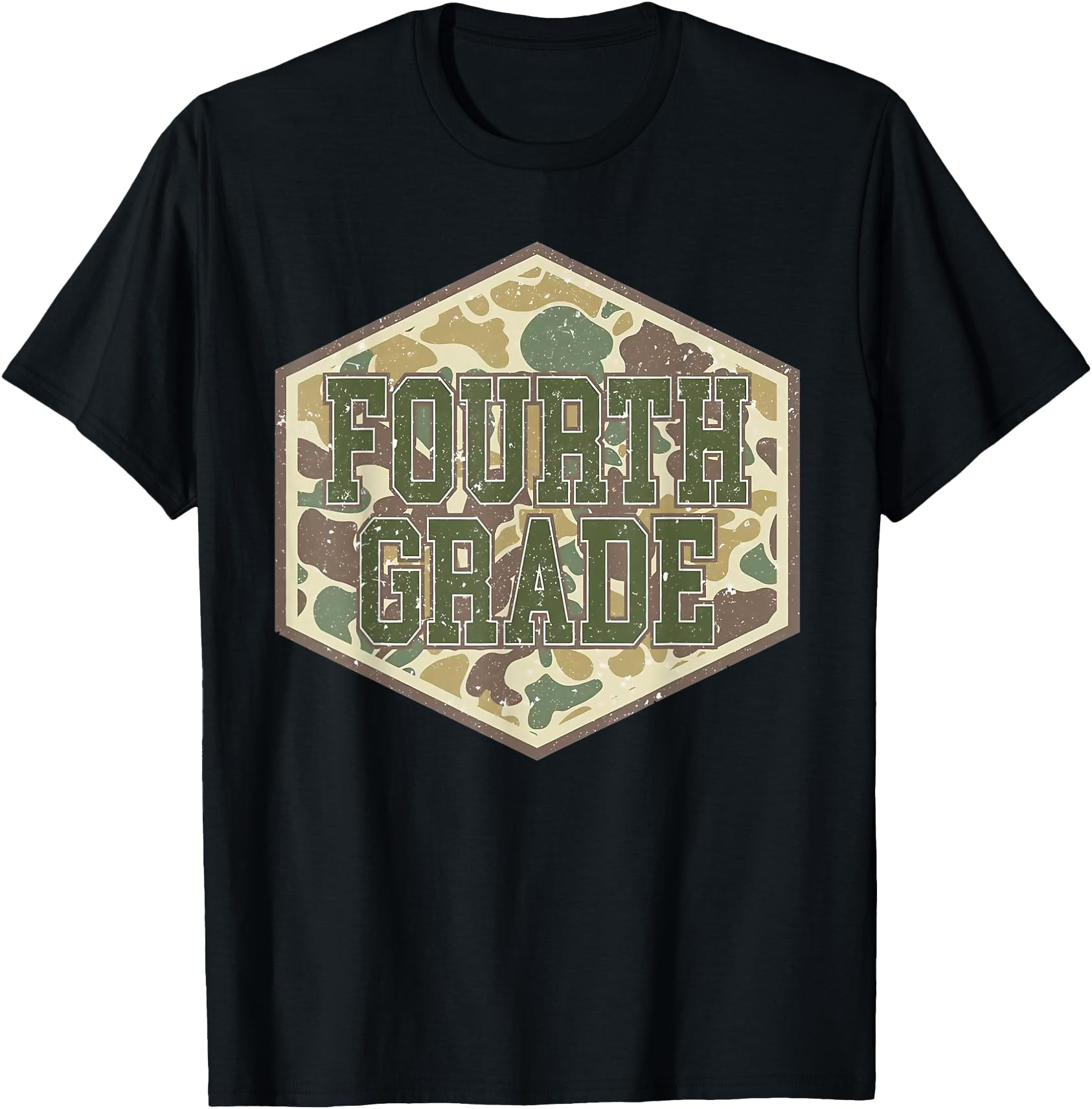 Camo Fourth Grade Boy Hello 4Th Grade Students Teachers T-Shirt ...