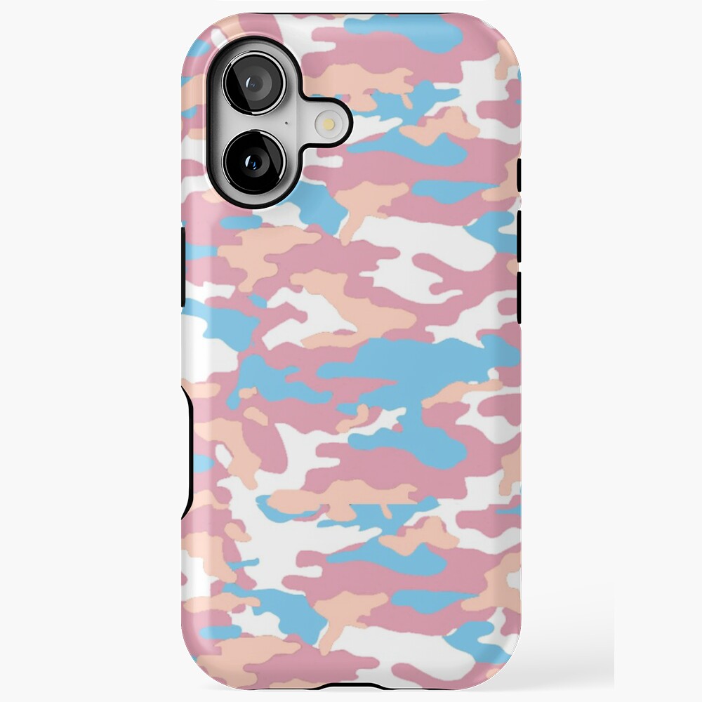 Camo Girl Pink And Blue Hunting Angler Quote iPhone Tough Case for 17 ...