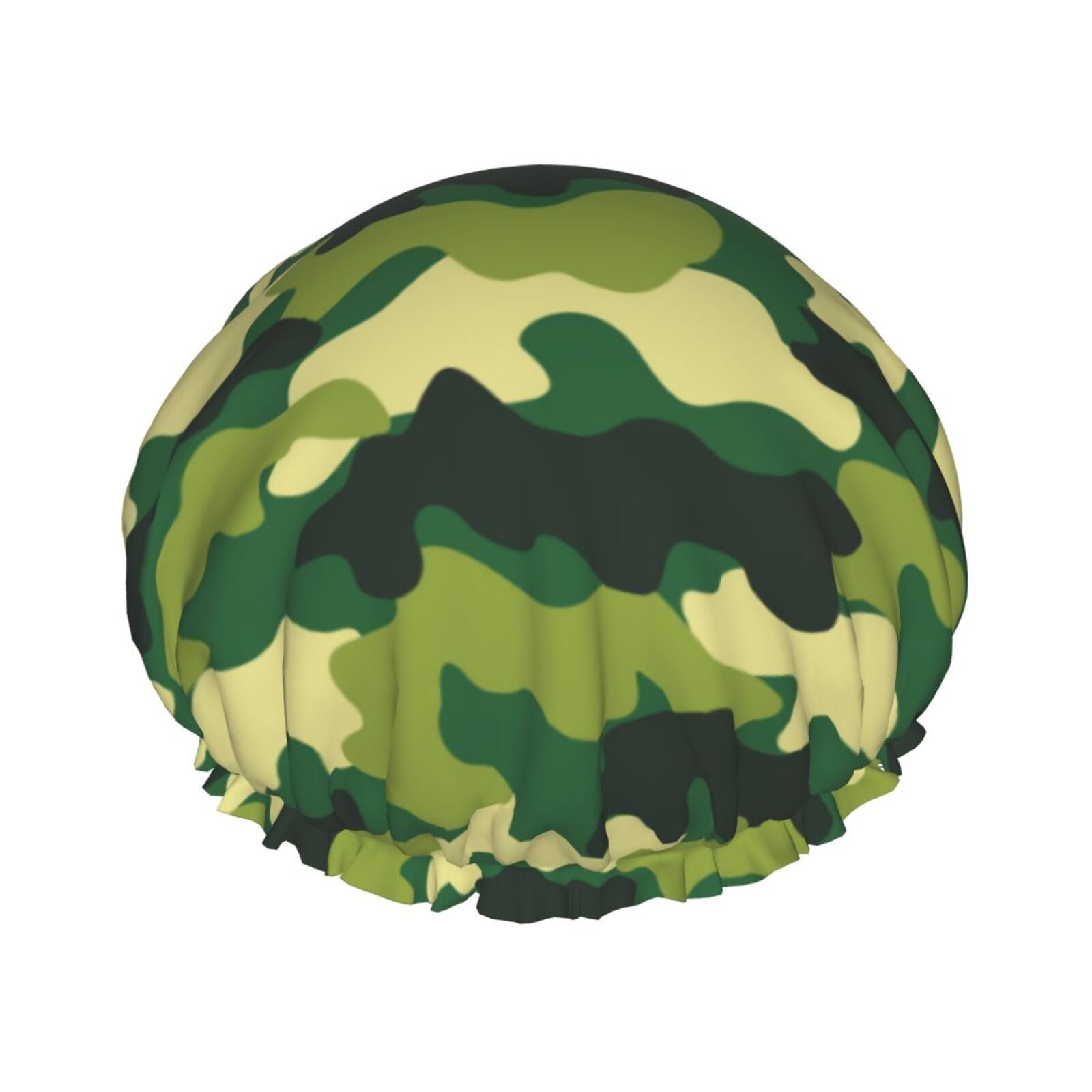Camo Green Classic Shower Cap, Reusable Bath Hair Hat for all Hair ...
