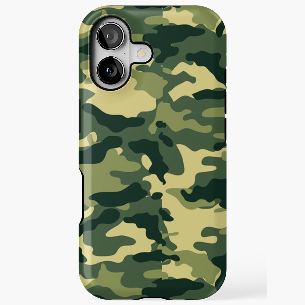 Camo Green Hunting Angler Outdoor Hobby iPhone Tough Case 11 12 13 14 ...