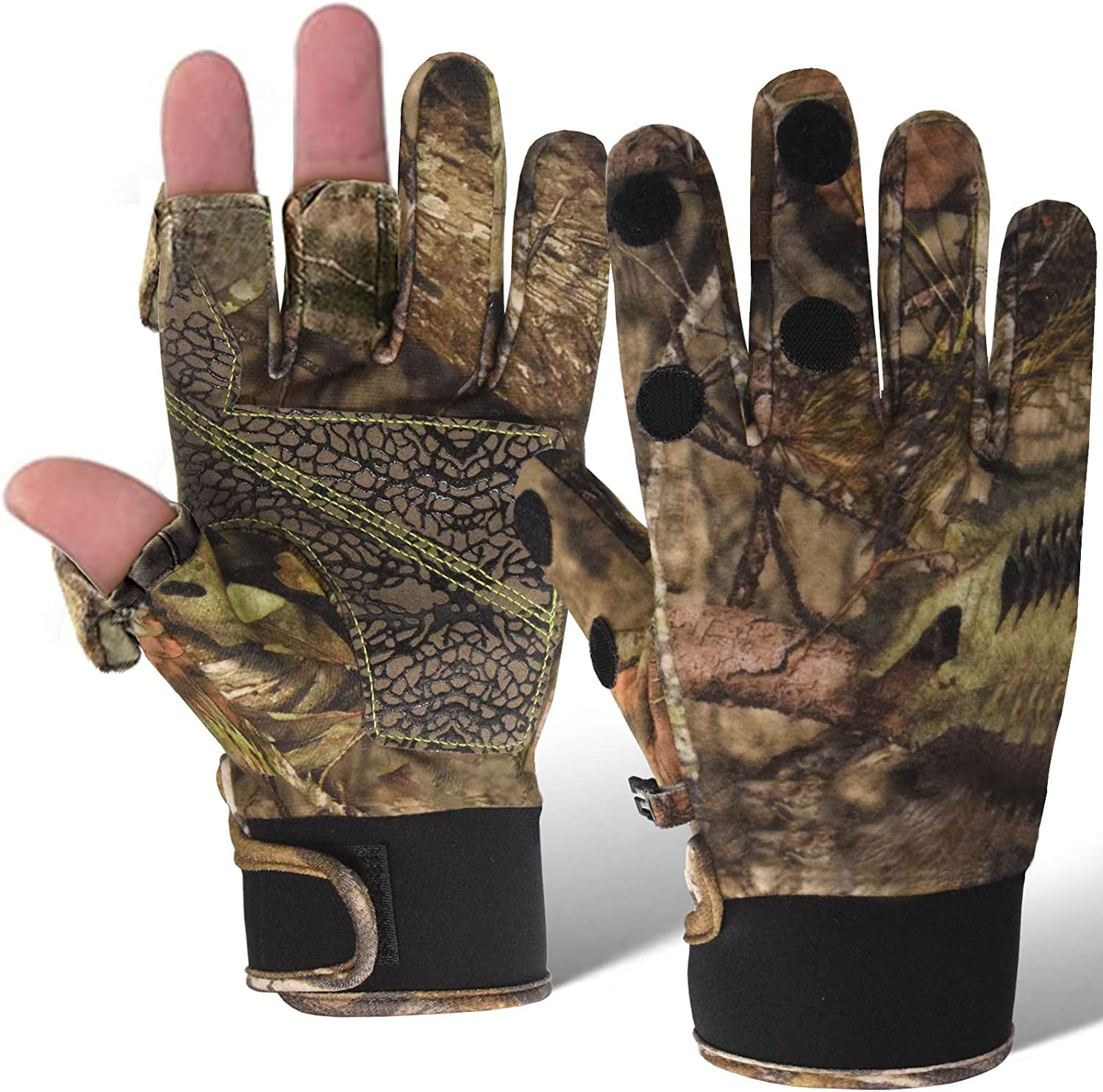 Camo Hunting Gloves Lightweight Pro Anti-Slip Shooting Gloves ...
