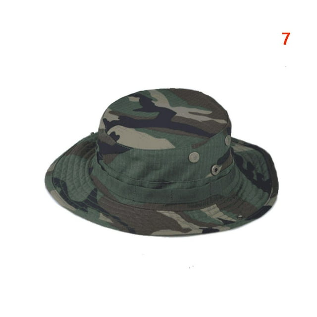 Camo Hunting Hiking Summer Cap Military Panama Army Bucket Hats ...