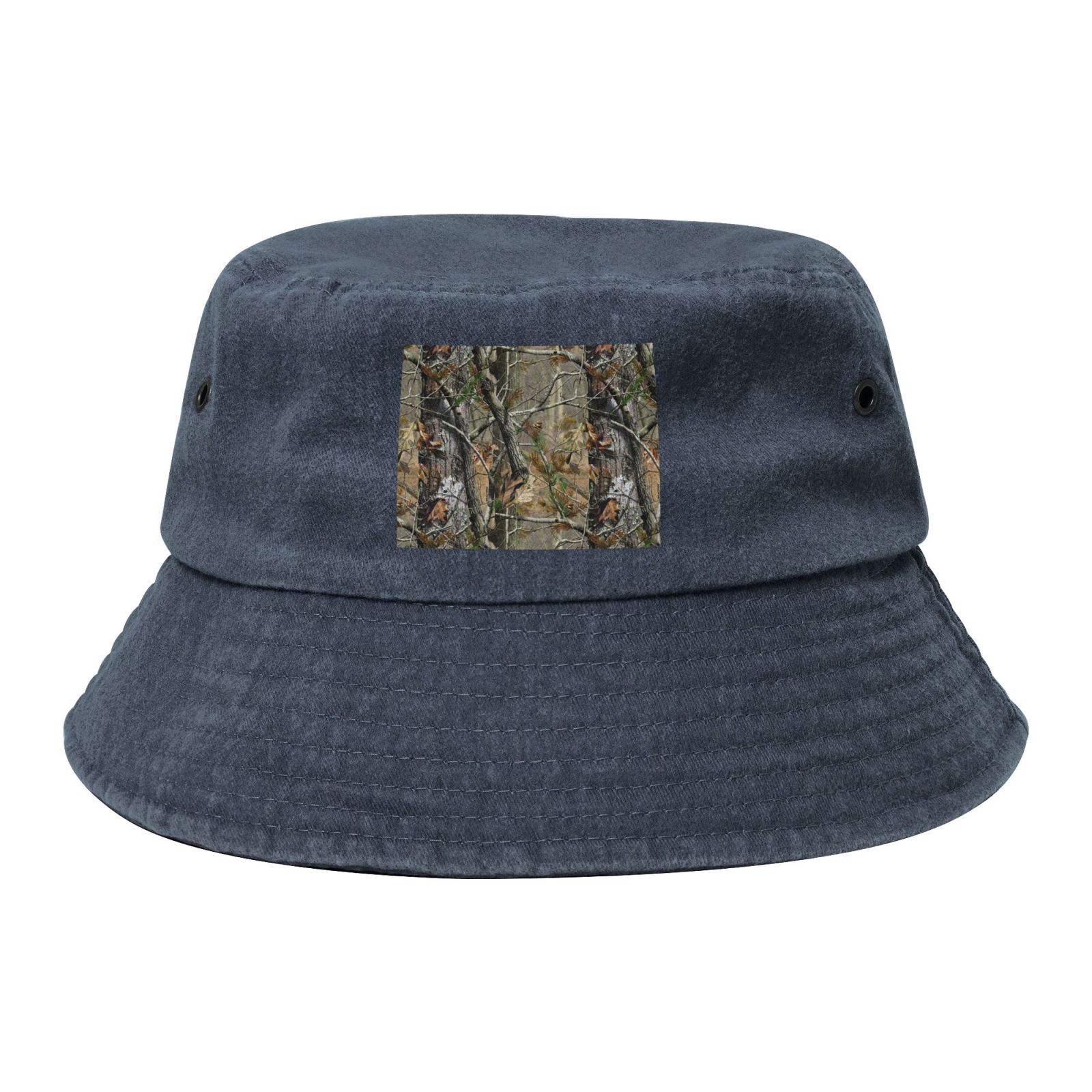Camo Hunting Washed Denim Sun Hats for Men Women Bucket Hat Wide Brim ...