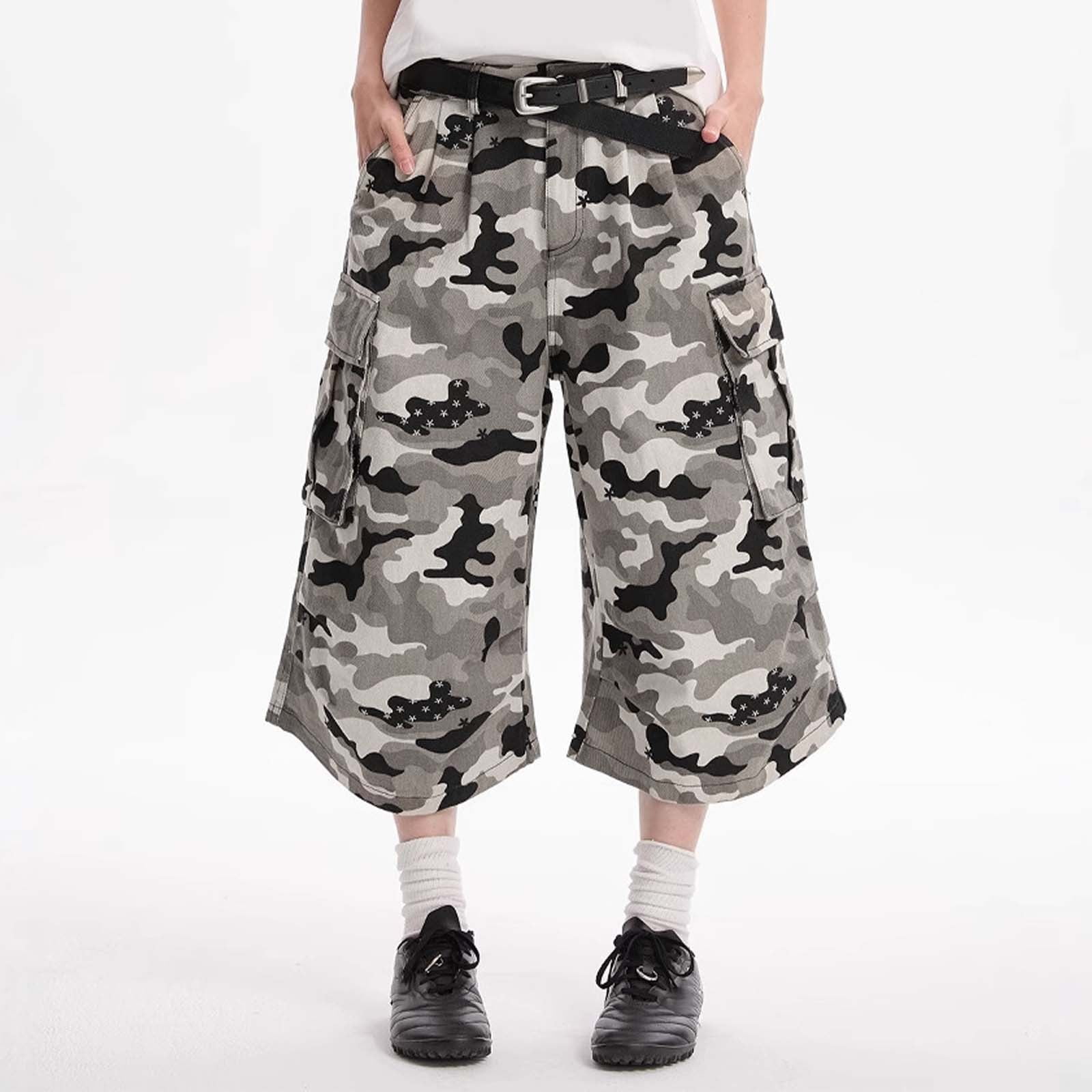 Camo Jeans Camo Capris Jeans Comfortable Cropped Stretch Denim Pants ...