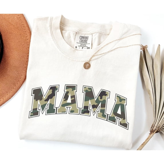 Camo Mama Varsity TShirt Retro College Style Tee - Walmart.com