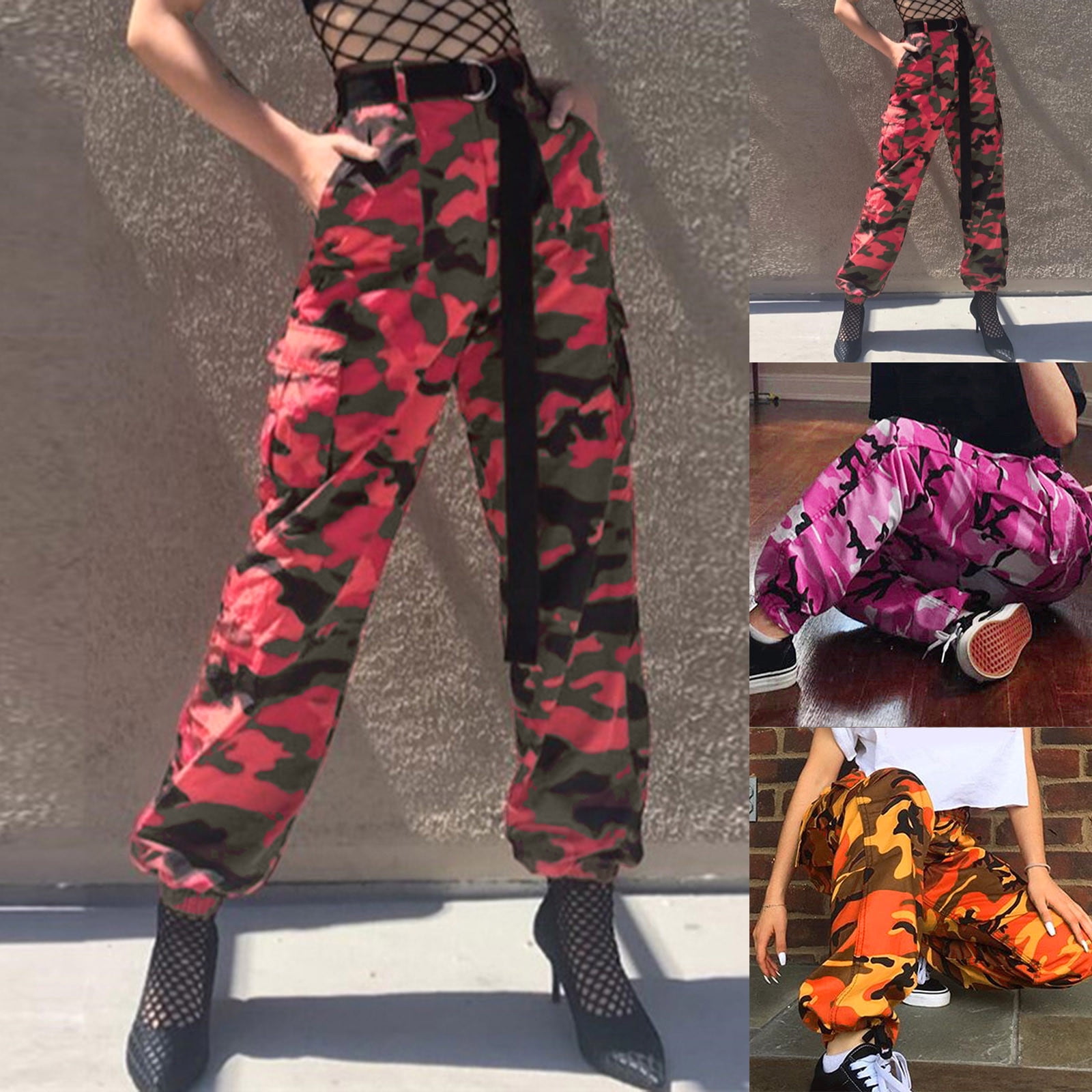 Camo Pants Women Camouflage Joggers Workwear Comfortable Fall Outdoor ...