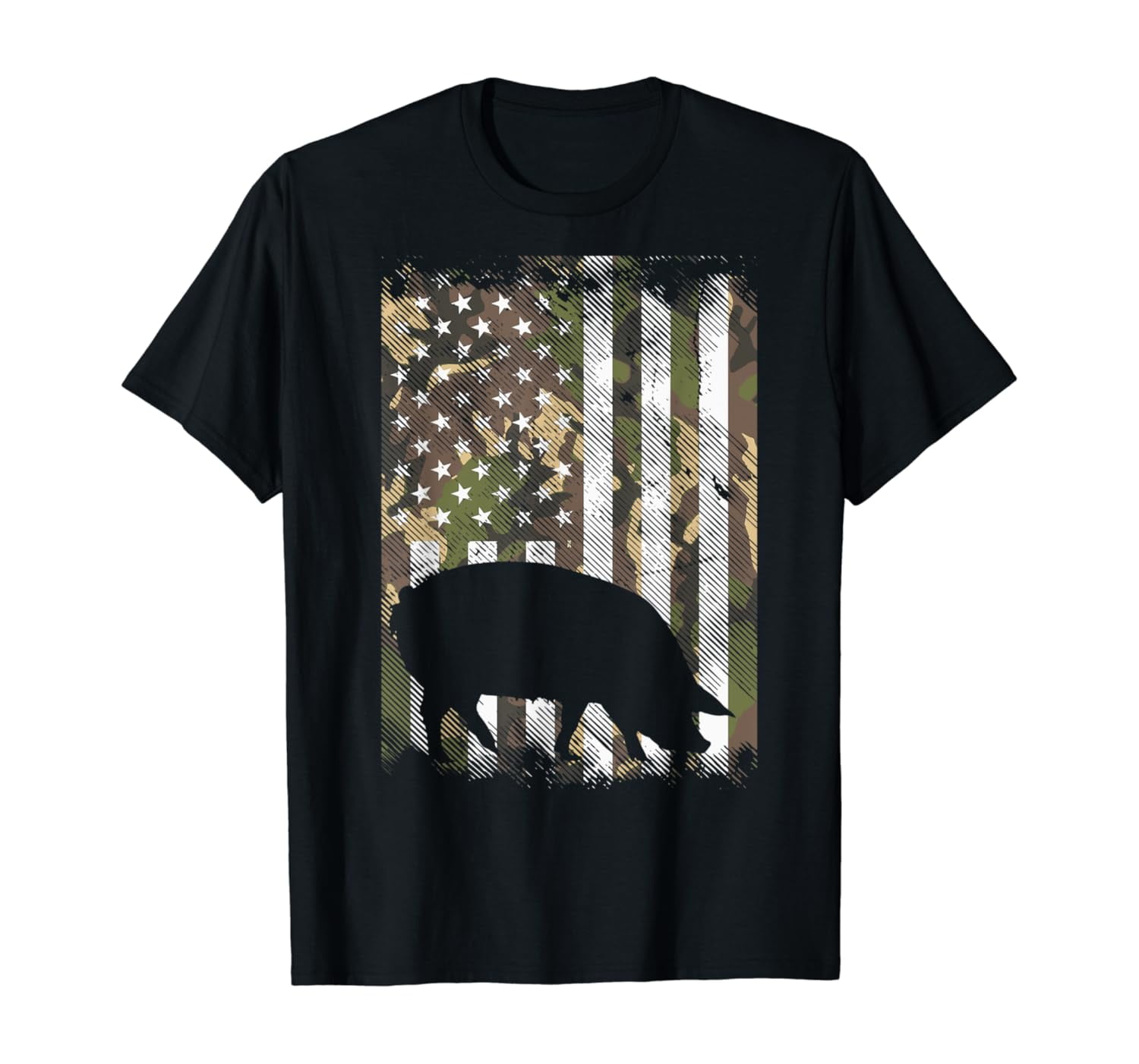 Camo Pig Vintage Farm Animal Patriotic Farmer Gift T-Shirt - Walmart.com