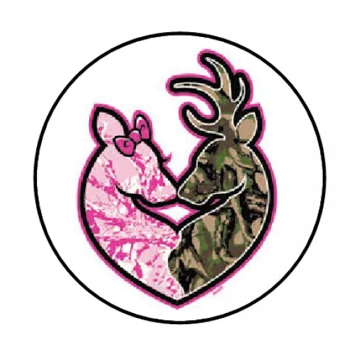 Camo Pink Deer Stickers. Gift For You - Decorate Laptops, Water Bottles ...