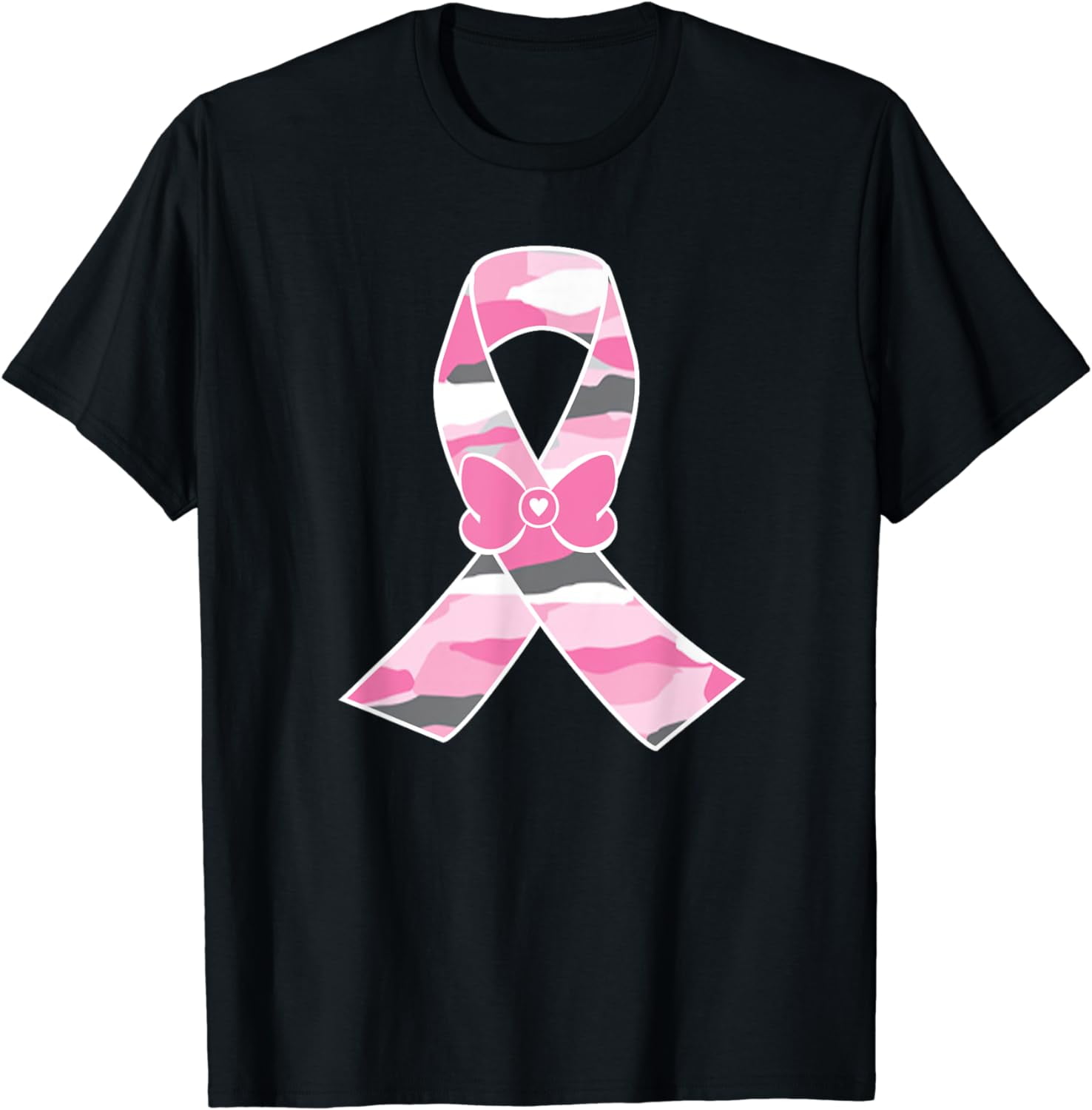 Camo Pink Ribbon Breast Cancer Awareness Tee T-Shirt - Walmart.com