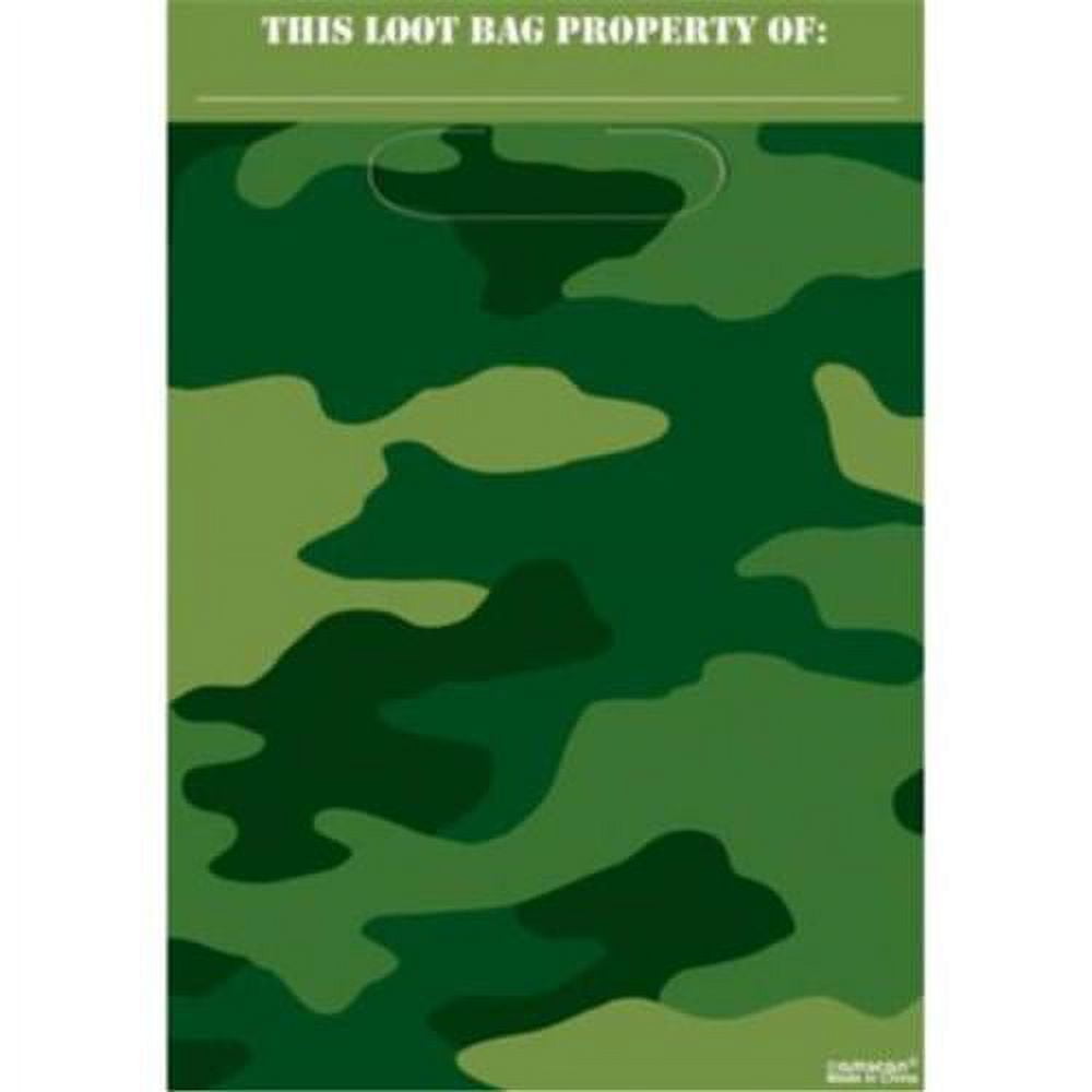 Camo Plastic Loot Bags (8 Pack) - Party Supplies - Walmart.com