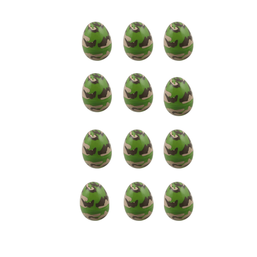 Camo Print Plastic Easter Egg 12pcs, Camouflage Basket Stocking Stuffer ...