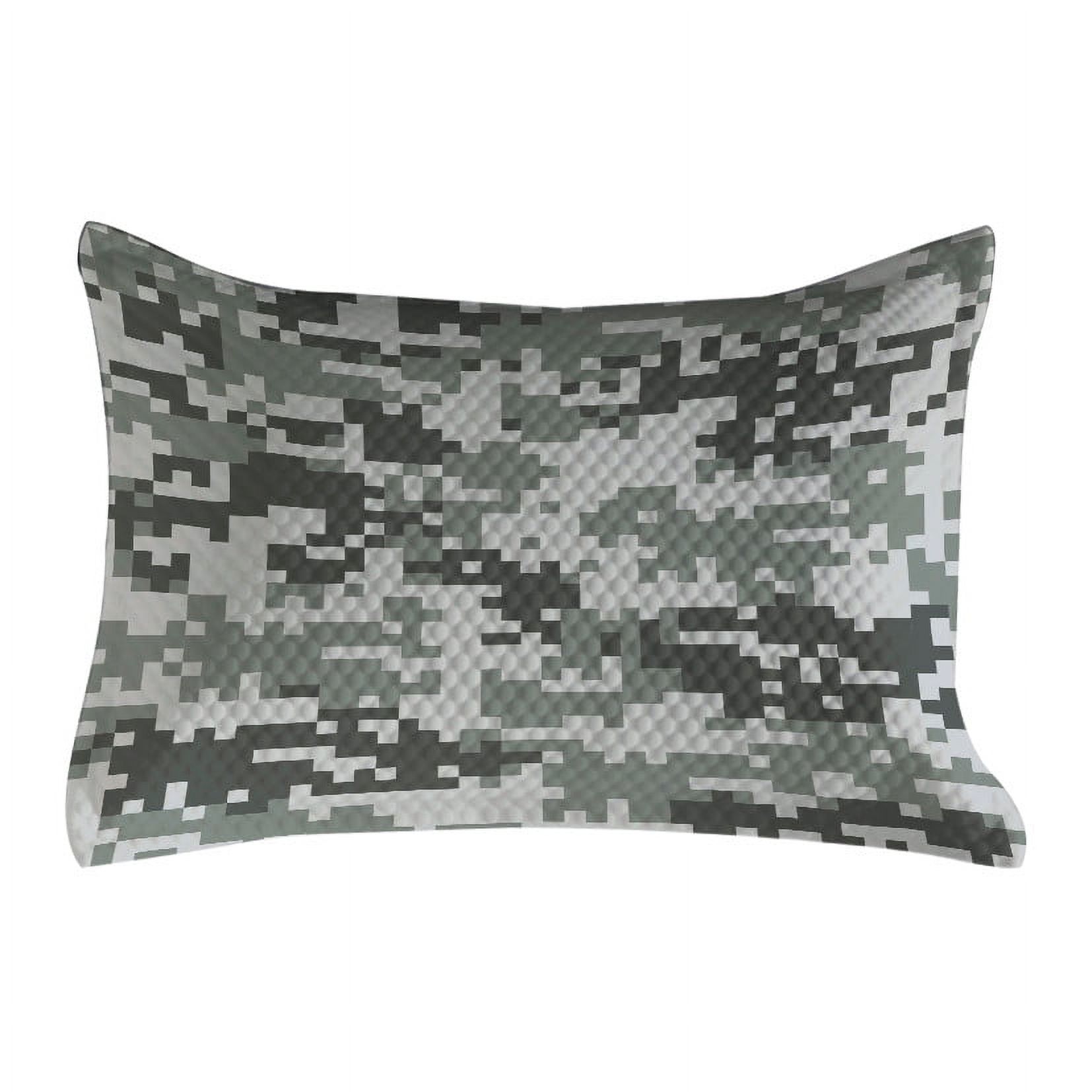 Camo Quilted Pillowcover, Digital Pixel Effect Modern Design Conceptual ...