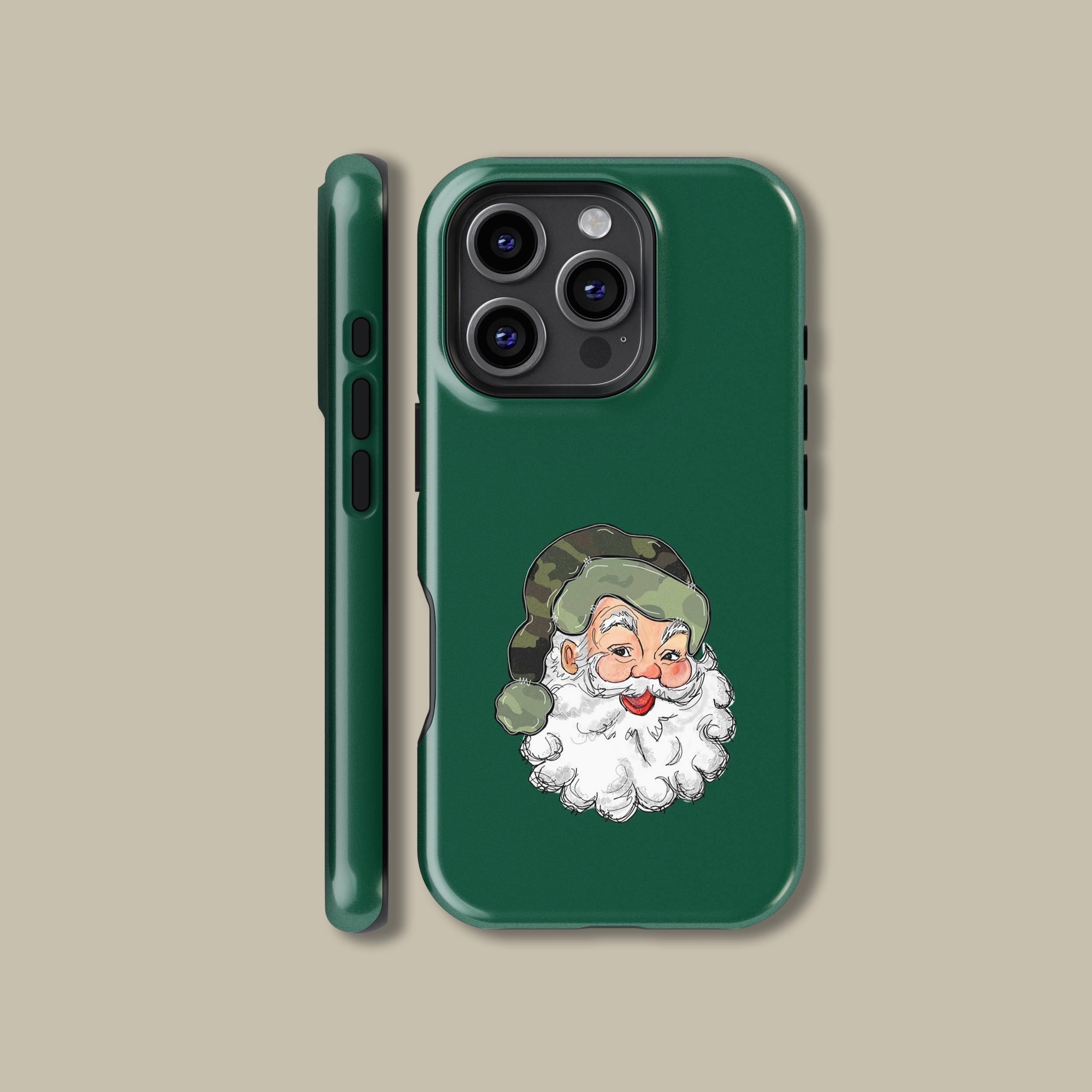 Camo Santa Claus Christmas Case for iPhone Samsung Camouflage Funny ...