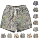 Camo Shorts Men Casual Drawstring Elastic Waist Beach SweatShorts ...