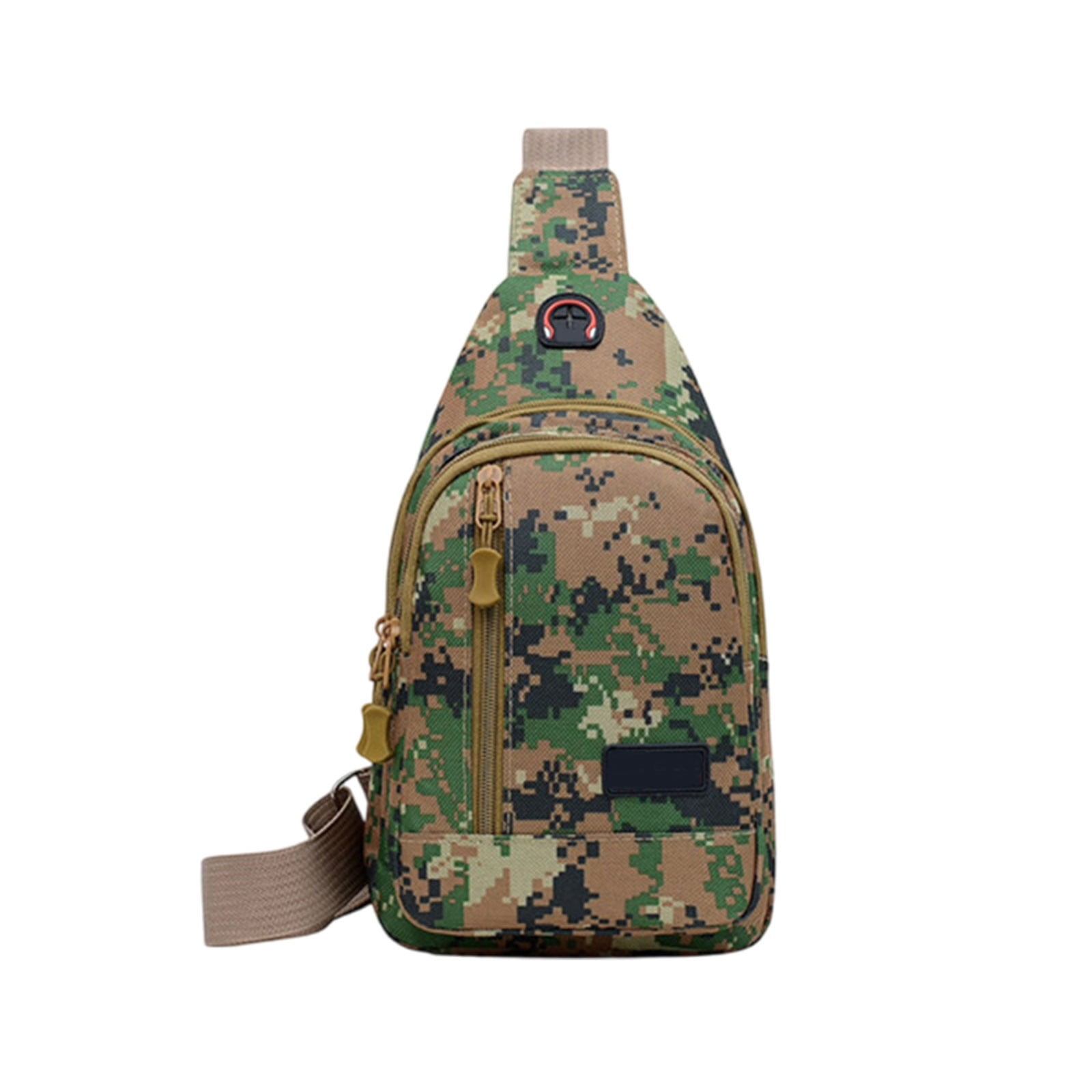 Camo Shoulder Sling Bag Small Outdoor Chest Pack Backpack for Men ...