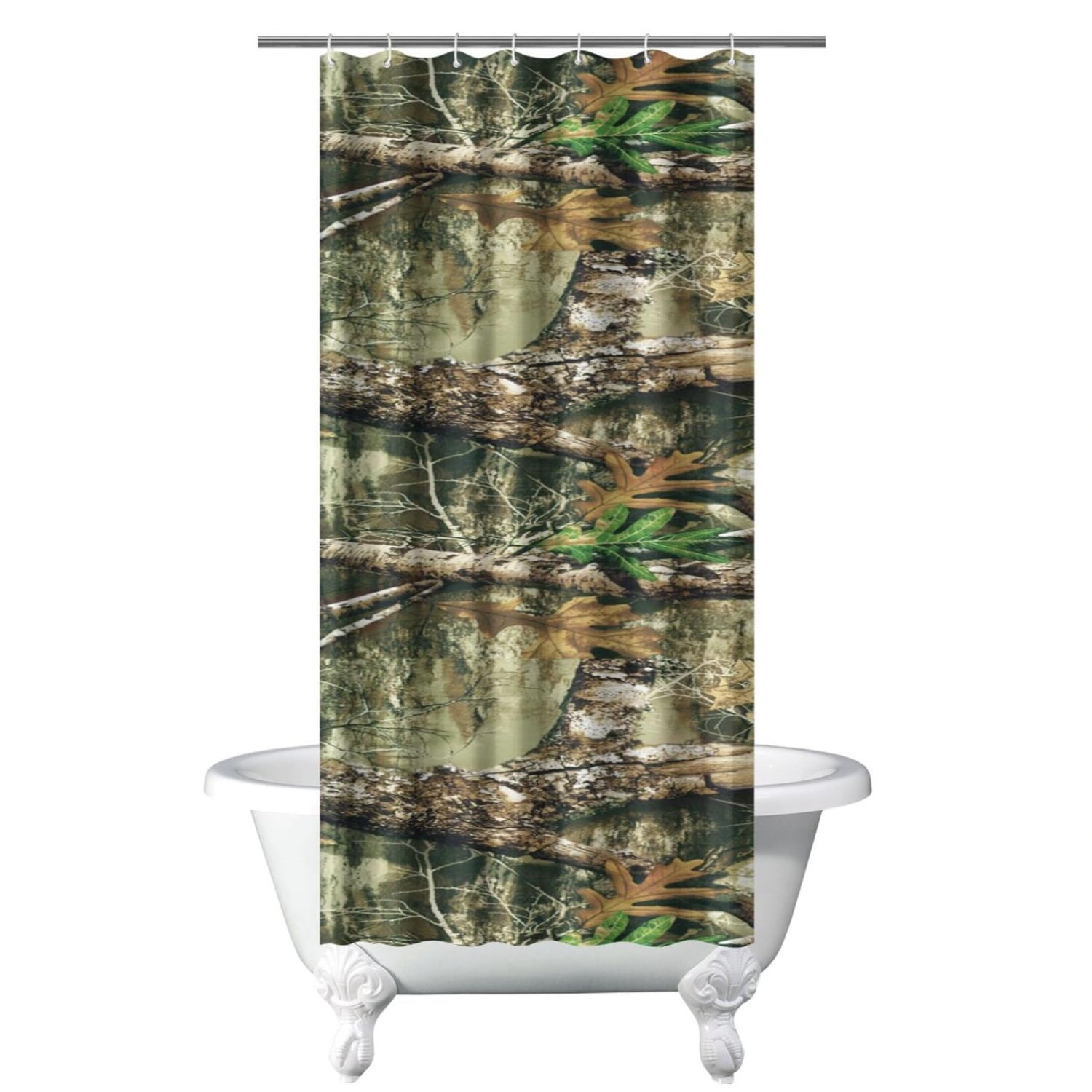 Camo Shower Curtain 36x72 Inch - Military Tactical Army Woodland Desert ...
