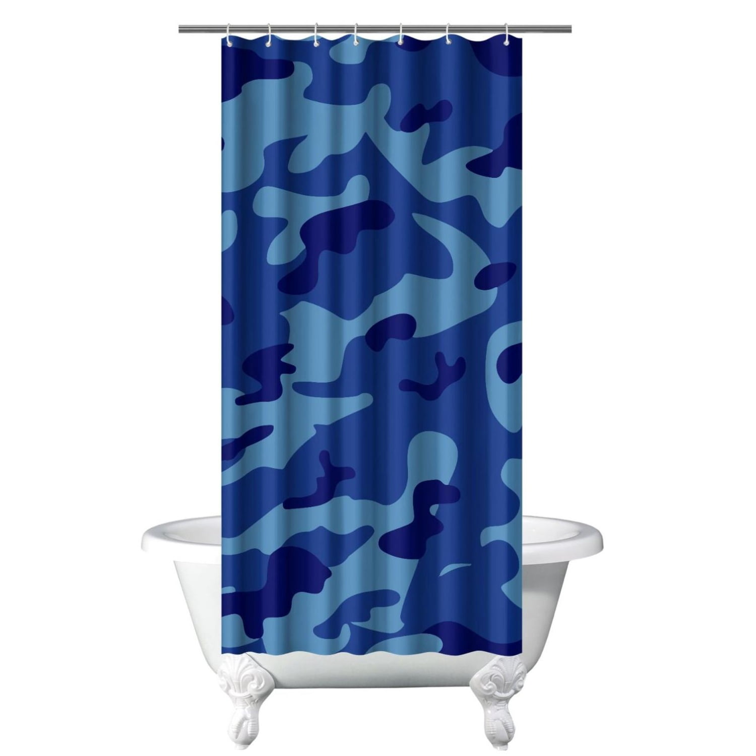 Camo Shower Curtain Military Camouflage Hunting Tactical Army Woodland ...