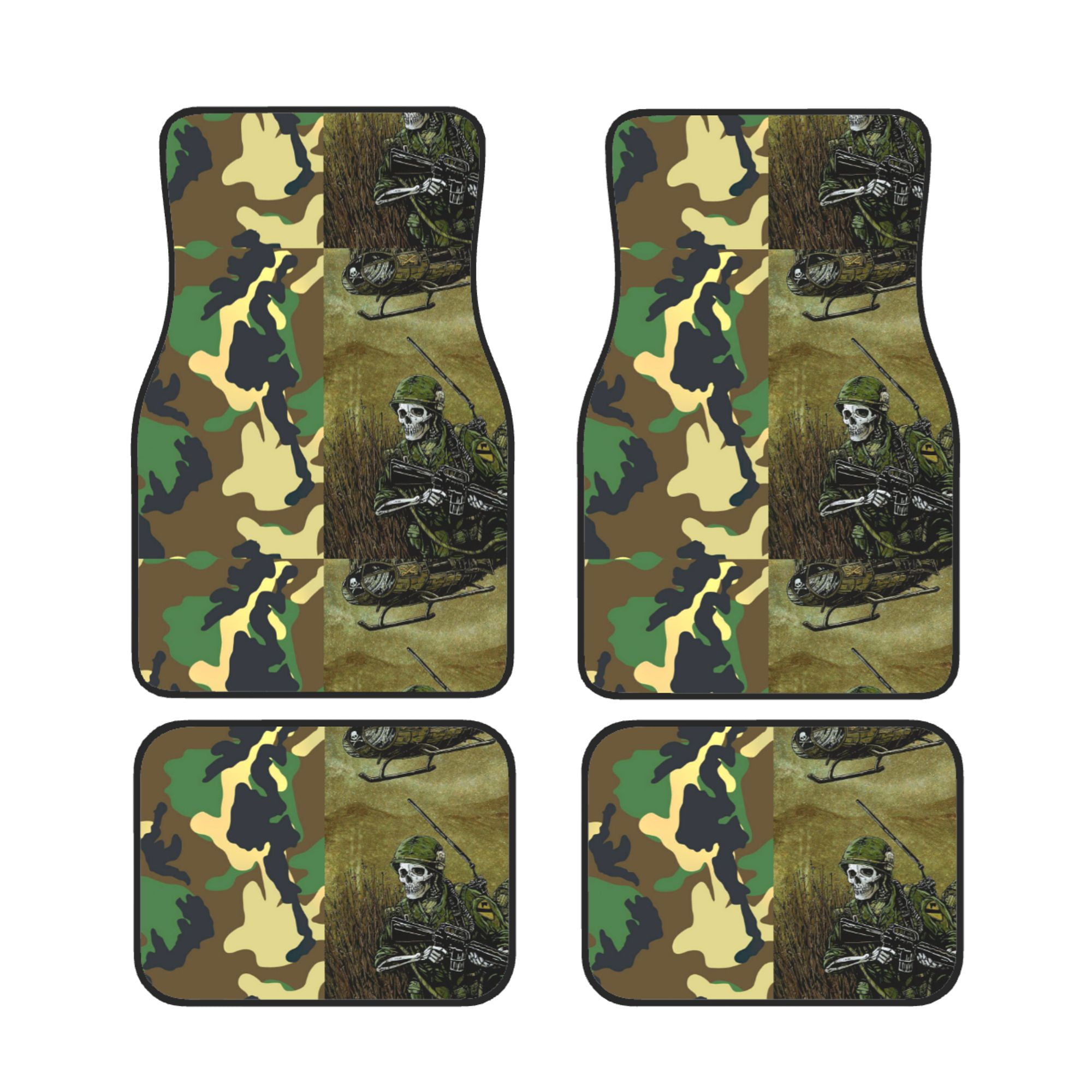 Camo Skull- Universal Fit Carpet Floor Mats For Car Suv Van & Truck 4 ...