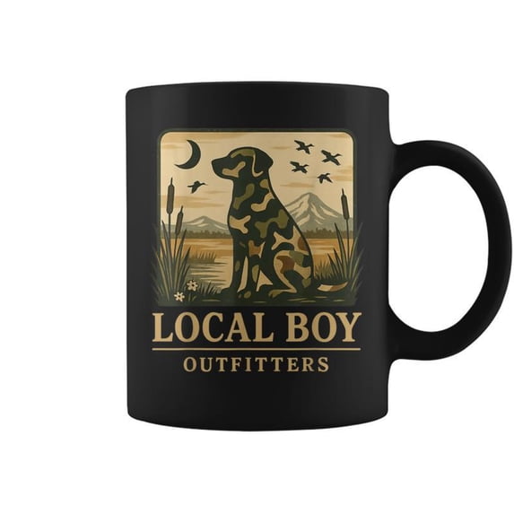 Camo Southern Local Boy Duck Hunting Black Lab Outdoor Coffee Mugs ...