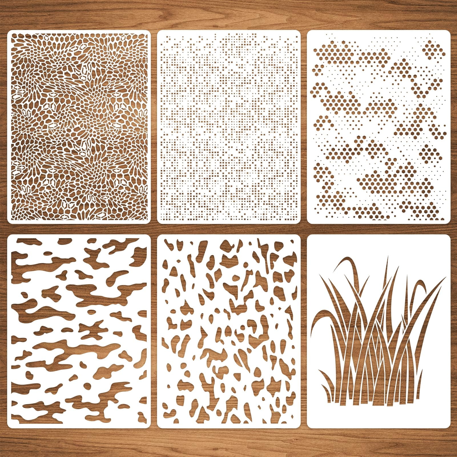 Camo Stencils for Spray OIF8 Paint, 12" x 16" Large Camouflage Stencils ...