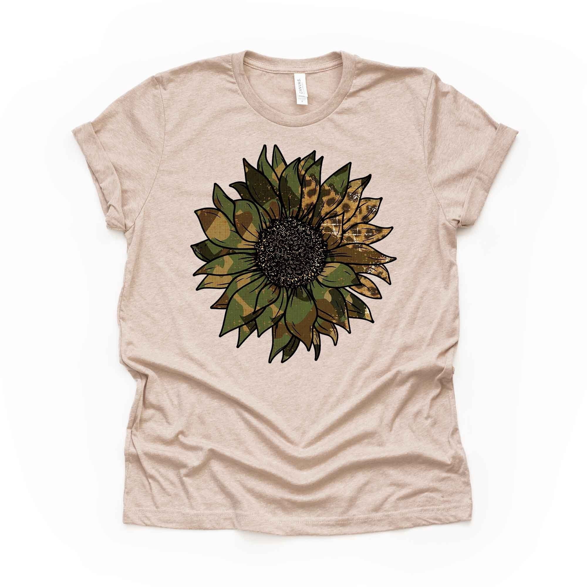 Camo Sunflower Bella Canvas Shirt: Army Life Design - Walmart.com